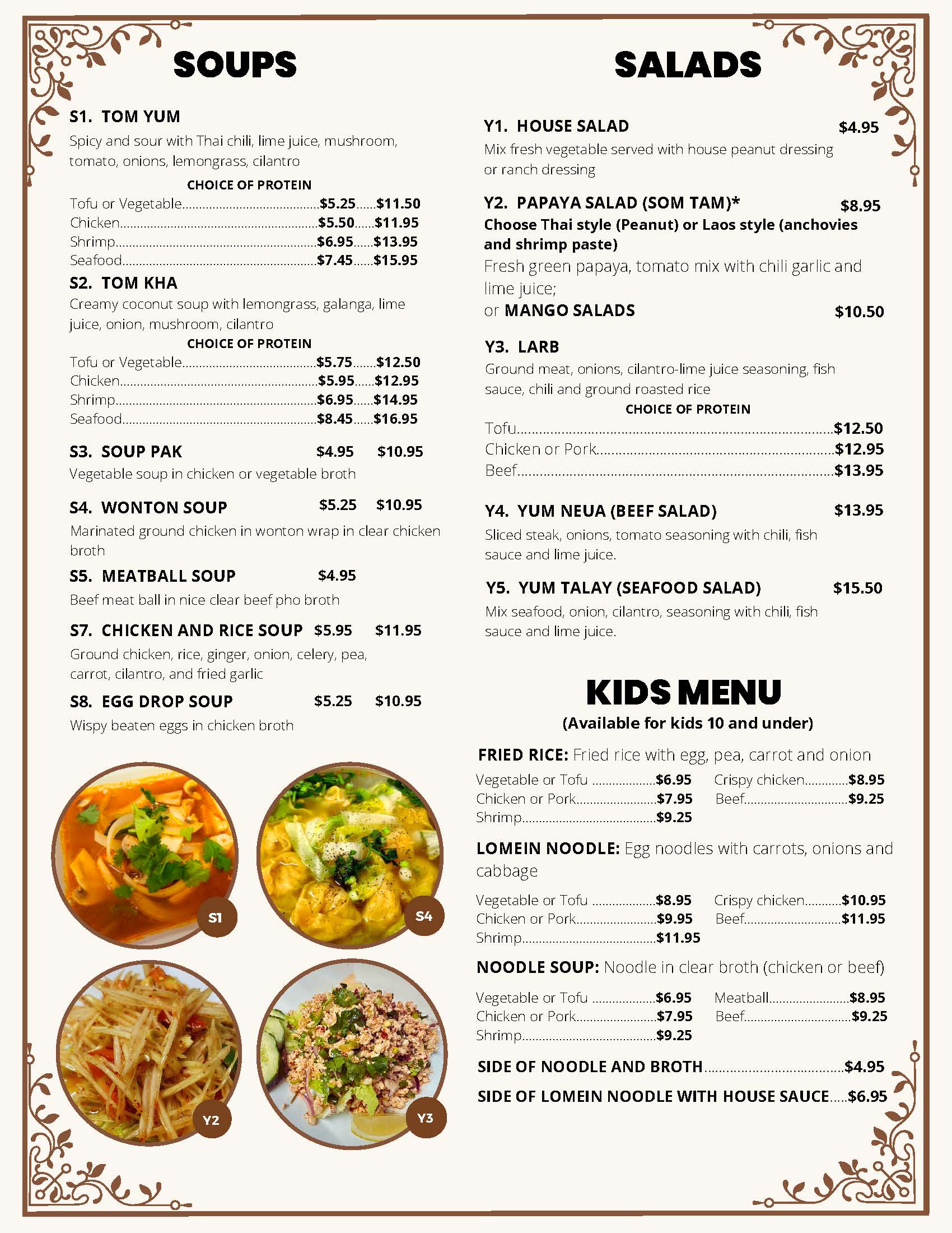 Menu – Kin Thai Zabb Rice & Noodle