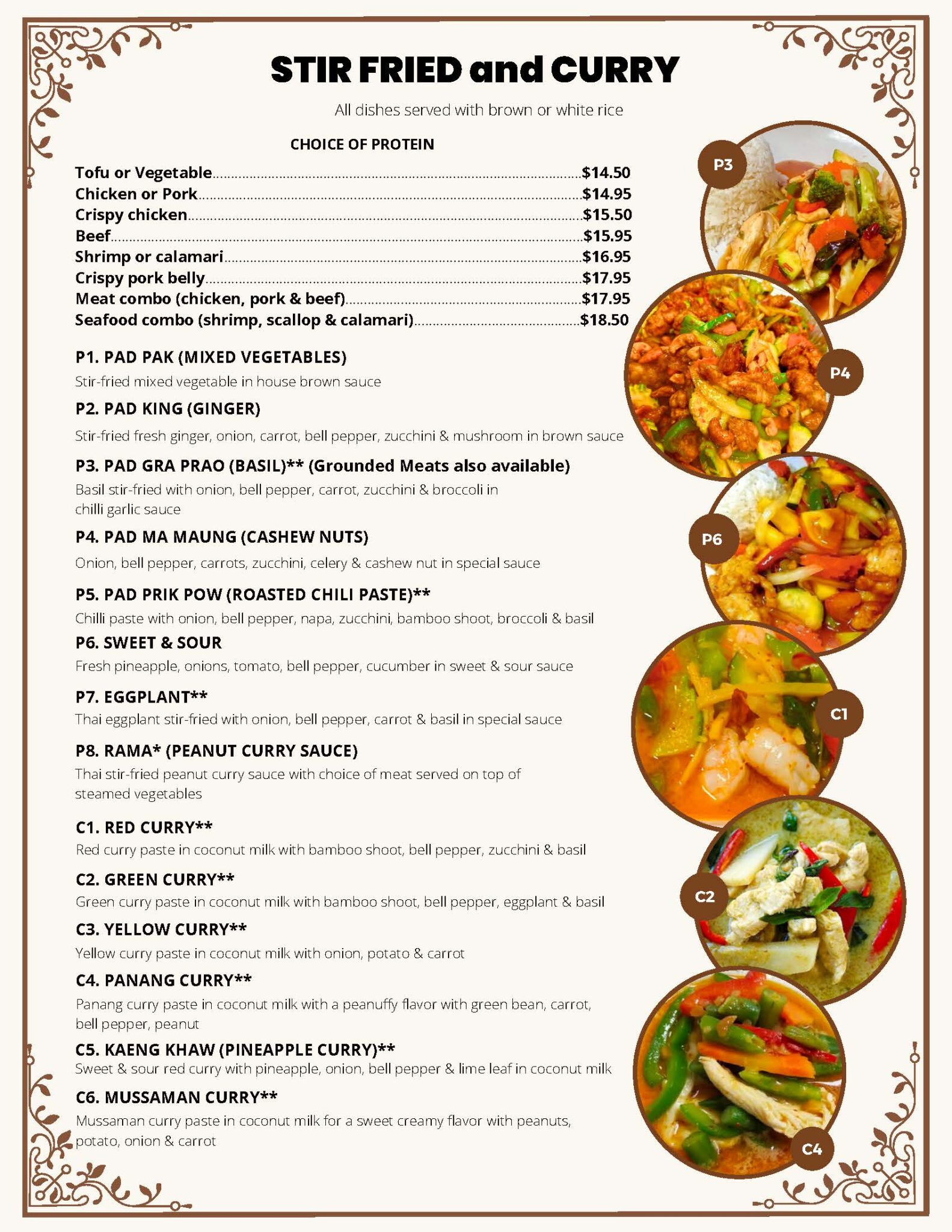 Menu – Kin Thai Zabb Rice & Noodle